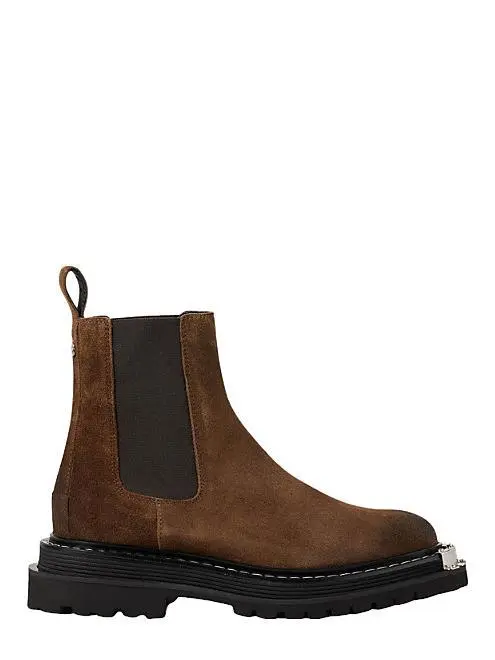 Sandro Flat Suede Chelsea Boots - Brown