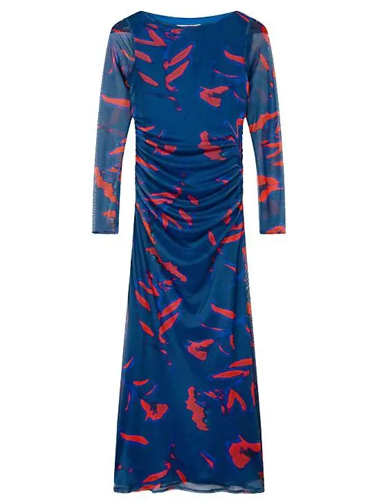 OMNES Hollis Graphic-print Maxi Dress - Falling Leaf Print