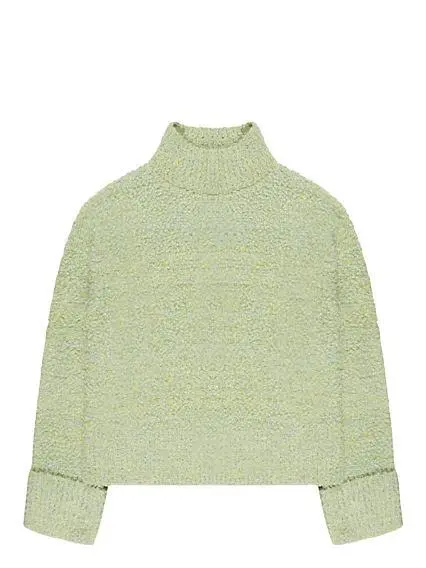 RO&ZO Bouclé High-neck Jumper - Green