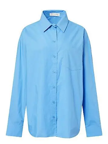 THE FRANKIE SHOP Oversized Cotton-poplin Shirt - Cobalt