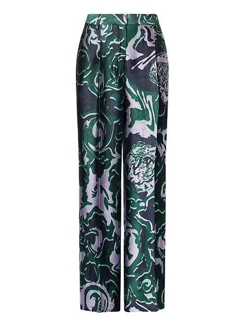 Dries Van Noten Portias Straight-leg Woven Trousers - Dark Green
