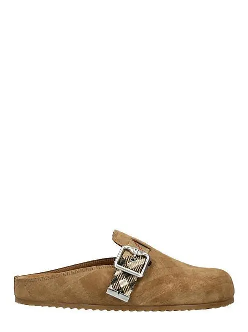 Burberry Urchin Suede Clogs - Brown