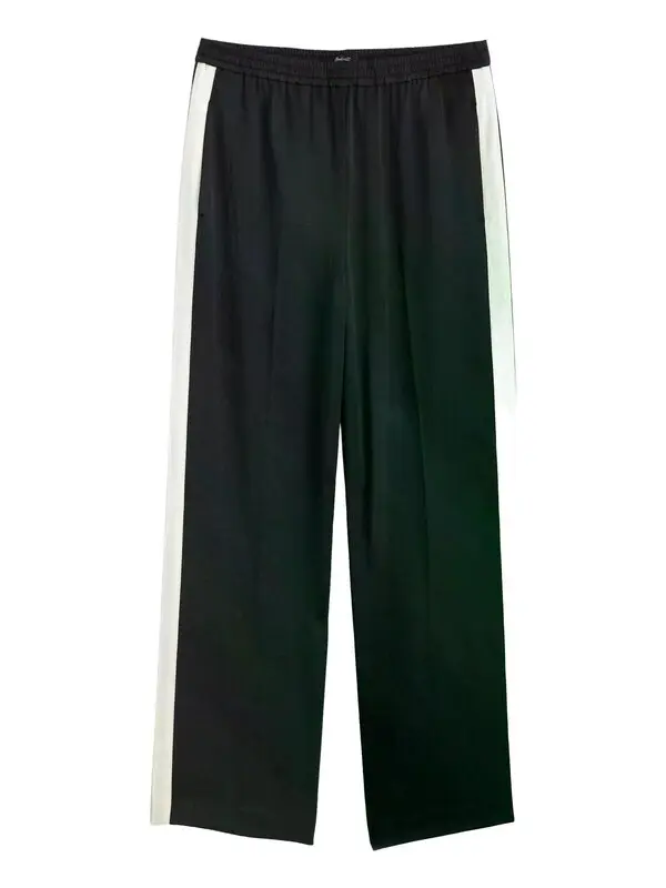 Madewell Satin Track Pant - Jet Black