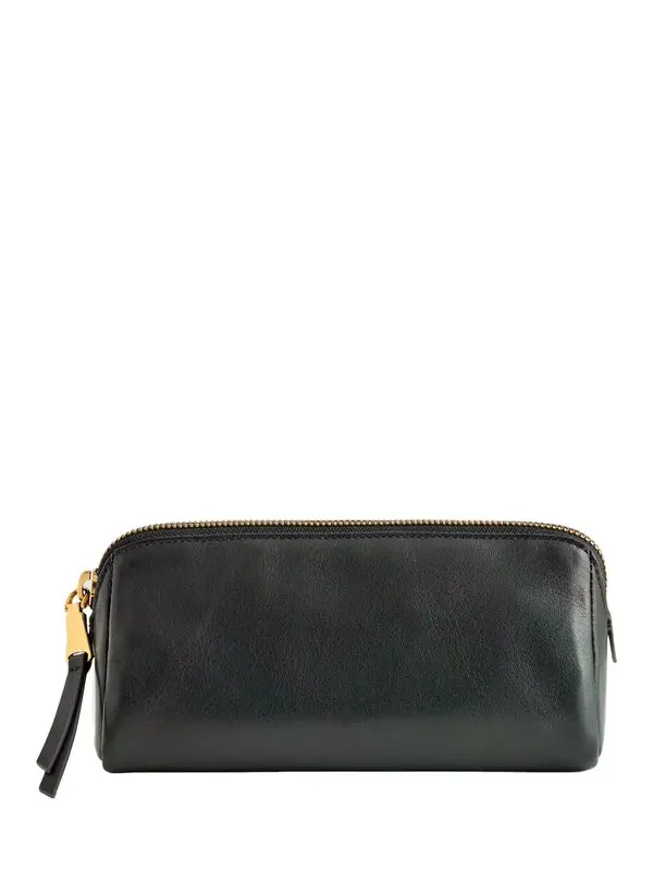 Madewell Leather Makeup Pouch - True Black