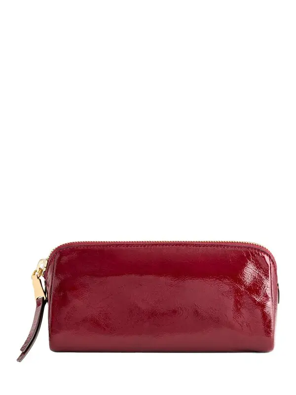Madewell Patent Leather Makeup Pouch - Cabernet
