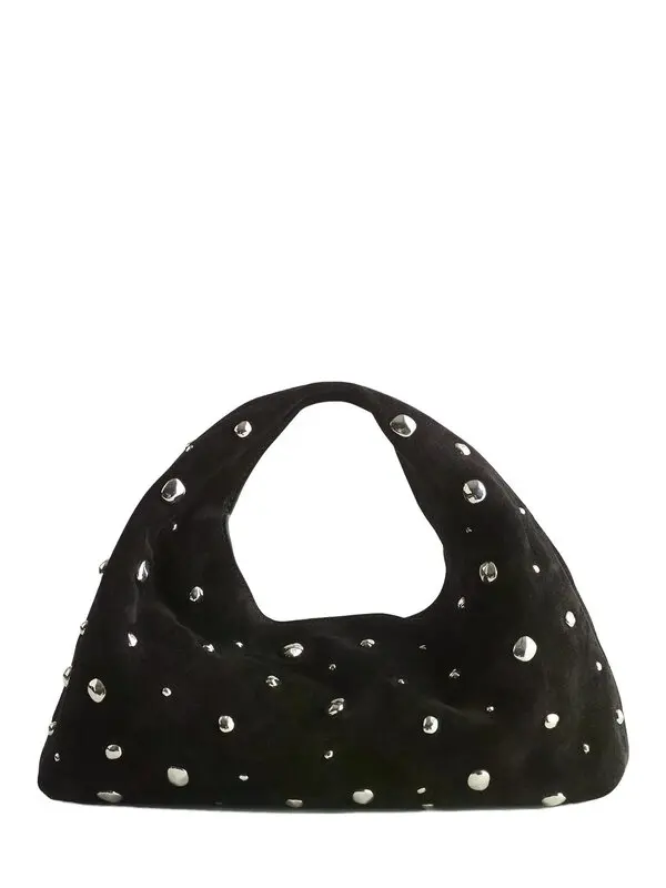 Madewell Mini Studded Suede Pouch - True Black
