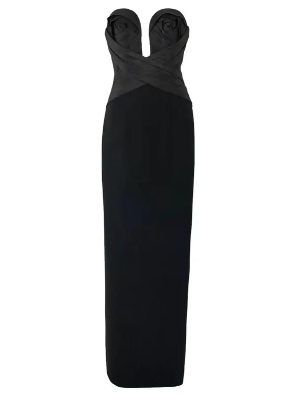Carolina Herrera Column Gown - Black
