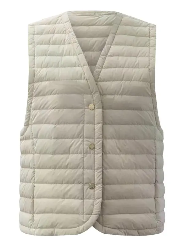 MOORER Monya Quilted Gilet - Neutrals