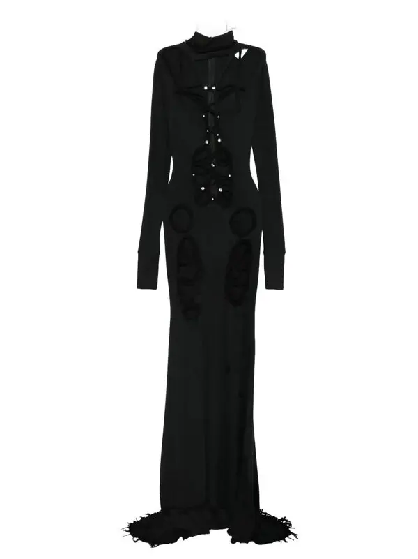 LOULOU Cut-out Embellished Maxi Dress - Black