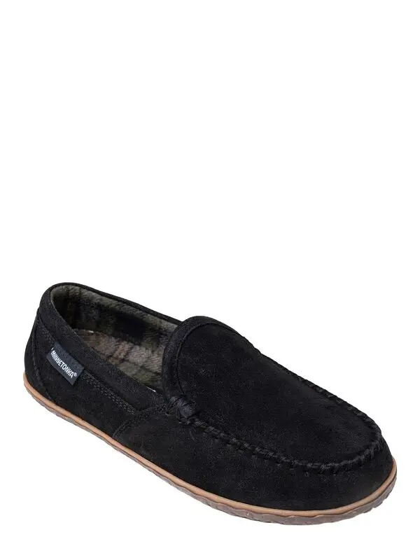 Minnetonka Tilden Slipper - Black Ruff