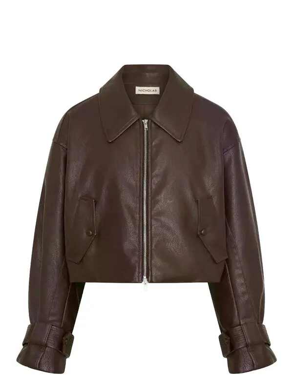NICHOLAS Paris Zip Jacket - Brown