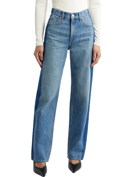 Rag & Bone Shea High-waist Straight-leg Jeans - Balboa Shadow