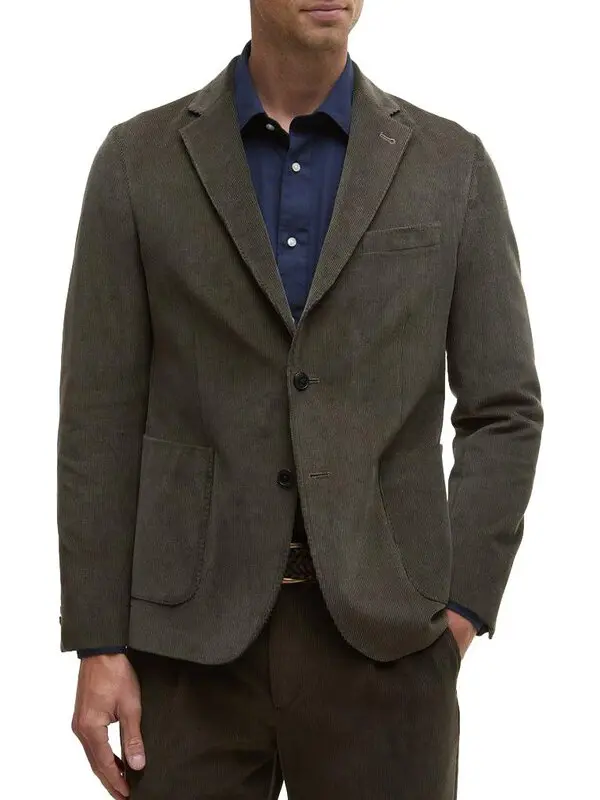 Barbour Wallington Stretch Corduroy Blazer - Olive