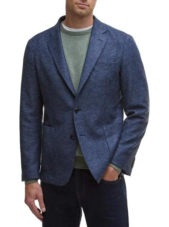 Barbour Armstrong Mélange Knit Sport Coat - Navy