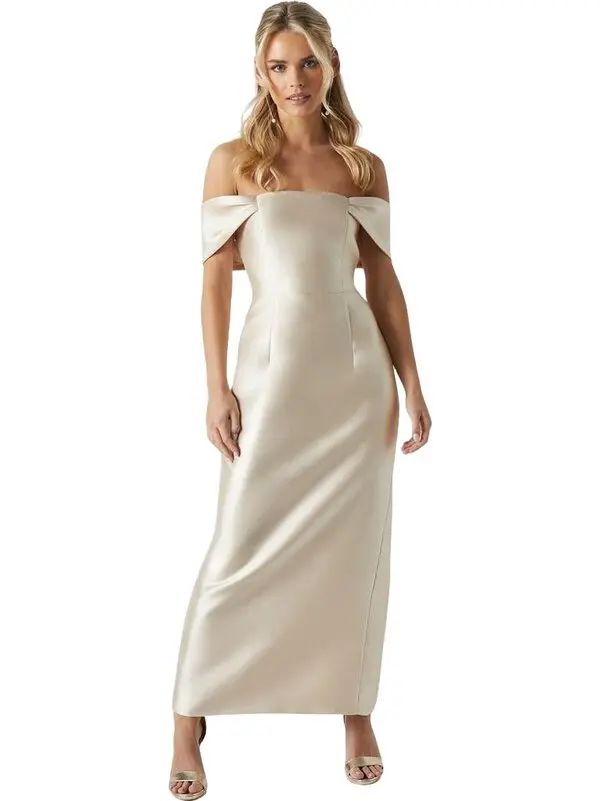 Coast Column Midi Bridesmaid Dress - Champagne