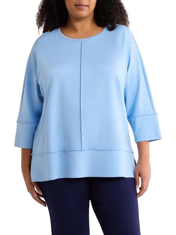 Jones New York Dolman Sleeve Top - Chintz Blue