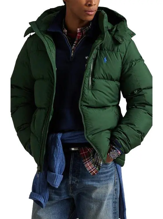 Ralph Lauren The Gorham Down Jacket With Removable Hood - Bottle Green