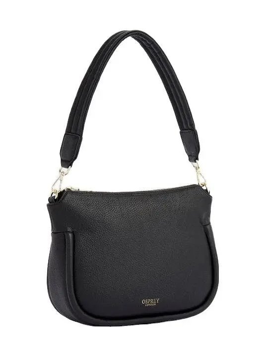 OSPREY LONDON The Hendrix Leather Shoulder Bag - Black