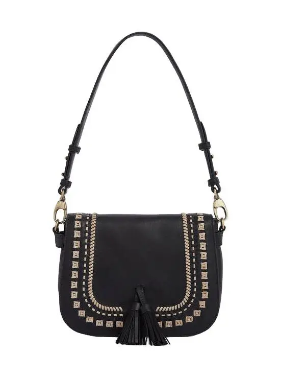 OSPREY LONDON Dakota Leather Crossbody Bag - Black