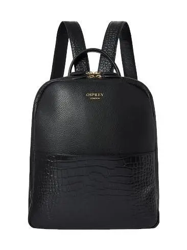 OSPREY LONDON Kellie Leather Backpack - Black