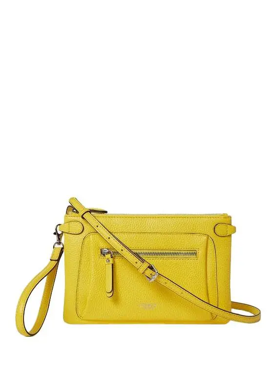 OSPREY LONDON Ruby Leather Crossbody Bag - Citrus