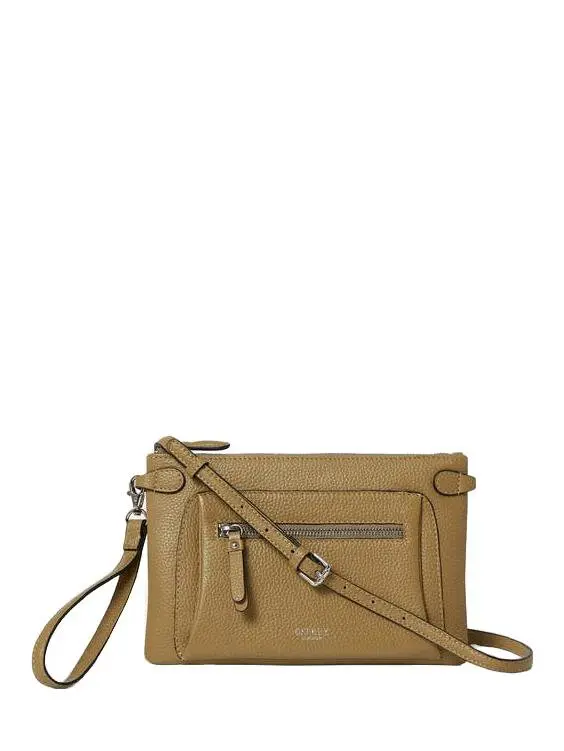 OSPREY LONDON Ruby Leather Crossbody Clutch - Forest