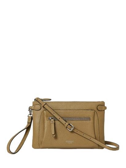 OSPREY LONDON Ruby Leather Crossbody Clutch Bag - Forest