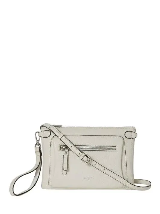 OSPREY LONDON Ruby Leather Crossbody Clutch - Gold