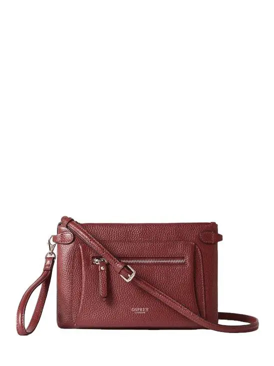 OSPREY LONDON Ruby Leather Crossbody Bag - Merlot