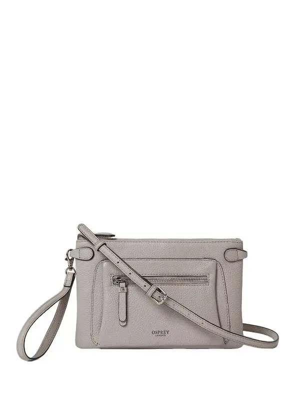 OSPREY LONDON Ruby Leather Crossbody Bag - Stone
