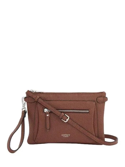 OSPREY LONDON Ruby Leather Crossbody Bag - Tan