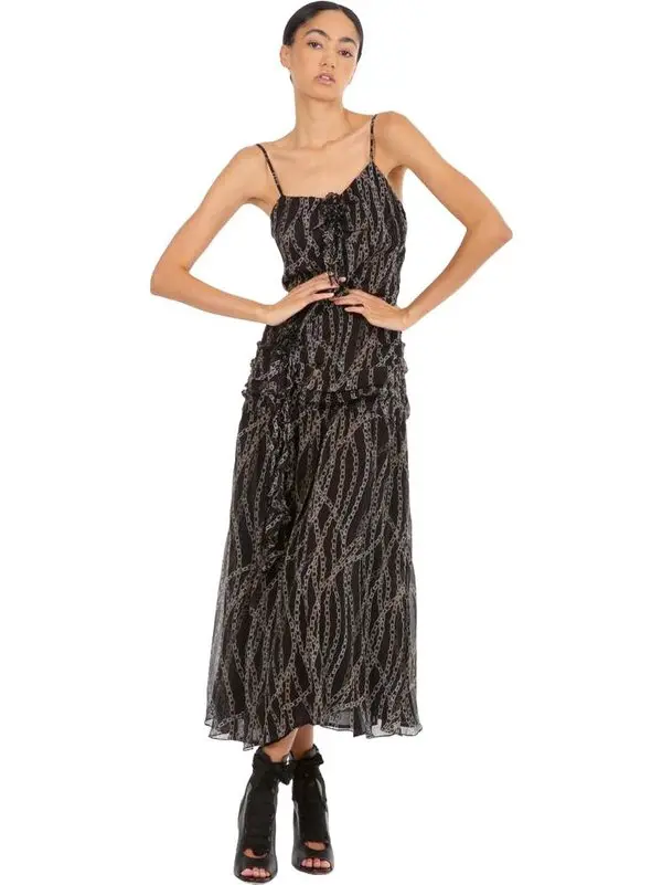 SECRET PON-PON Mira Maxi Dress - Black Chain