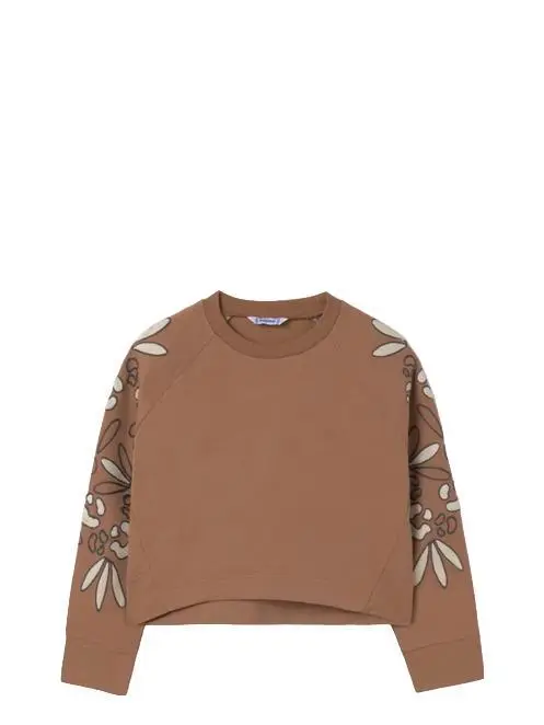 MAYORAL Sleeve Detail Sweatshirt - Brown
