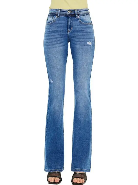 KANCAN Kiera Mid Rise Bootcut Jeans - Medium Wash