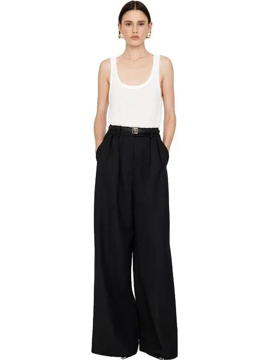ANINE BING Lou Wide Leg Trouser - Black