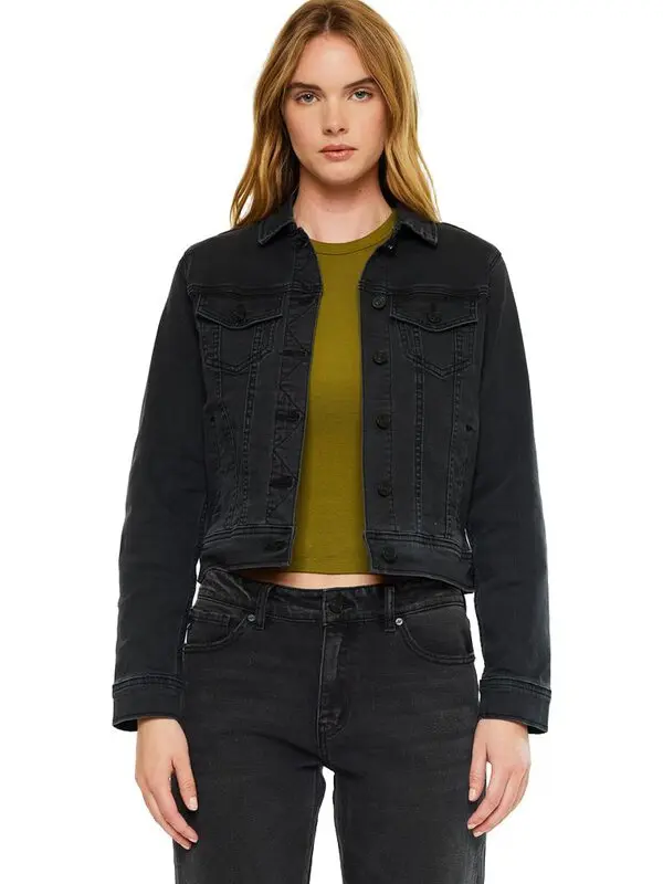 KANCAN Drea Denim Jacket - Dark Gray