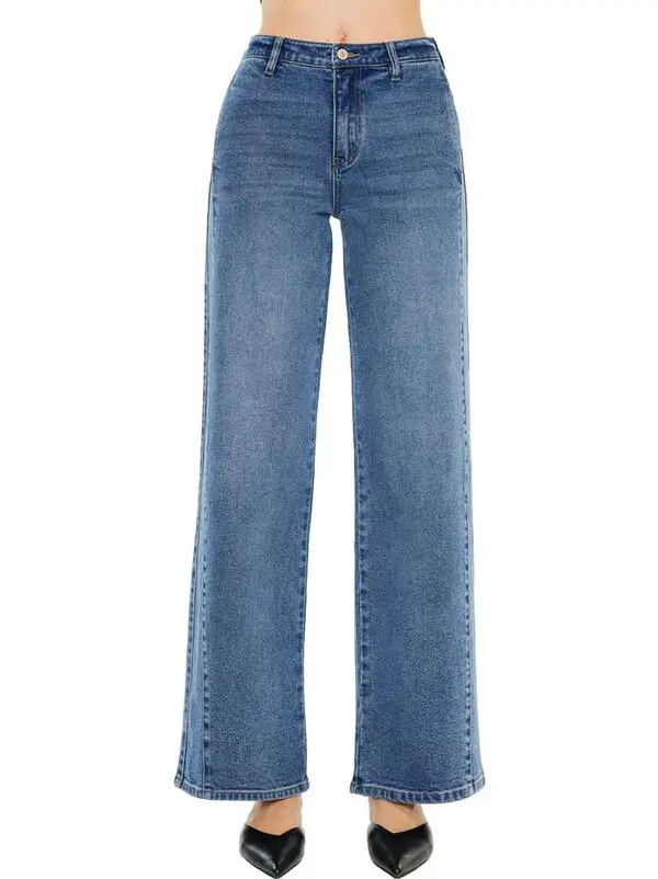 KANCAN Kenya High-rise Wide-leg Flare Jeans - Medium Wash