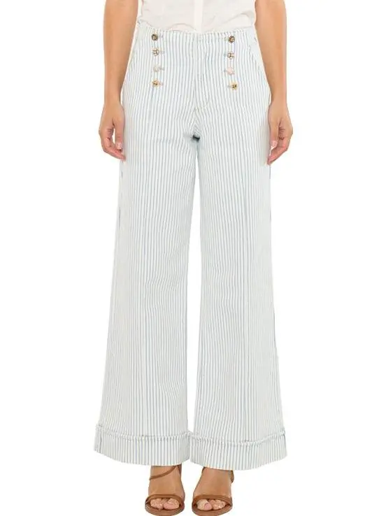 KANCAN Elora High Rise Wide Leg Trousers - Light Wash