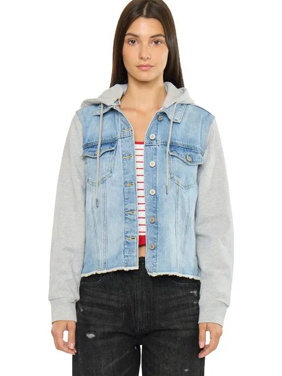 KANCAN Denim Hoodie Jacket - Medium Wash