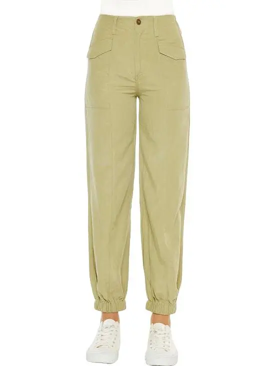 KANCAN Karla Ultra High Rise Cargo Pants - Sage