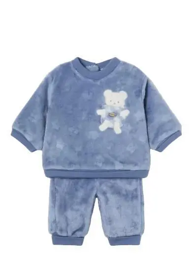 MAYORAL Faux Fur Sweater And Pants Set - Blue