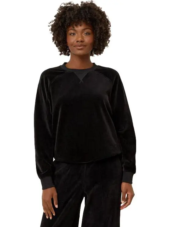 PACT Pure Velour Crew Sweatshirt - Black