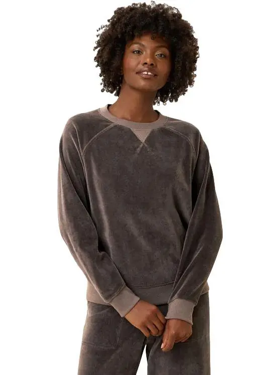 PACT Pure Velour Crew Sweatshirt - Graphite