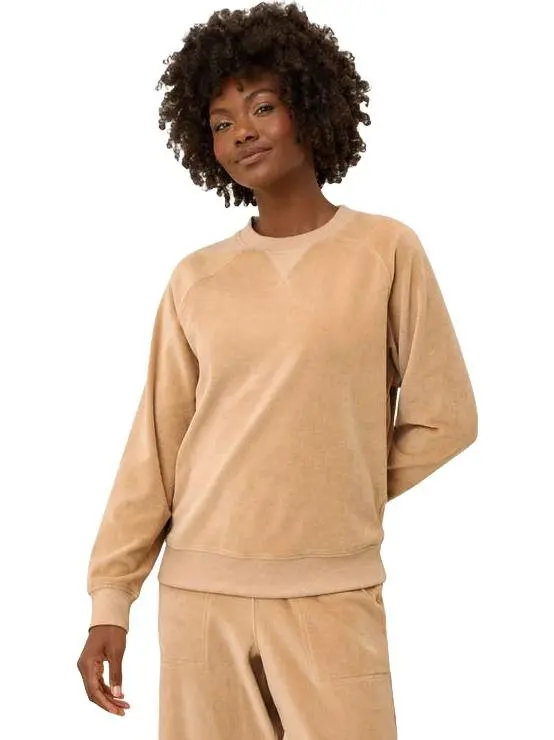 PACT Pure Velour Crew Sweatshirt - Sesame