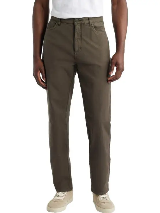 Johnston & Murphy Xc Flex Stretch Straight Leg 5-pocket Pants - Olive