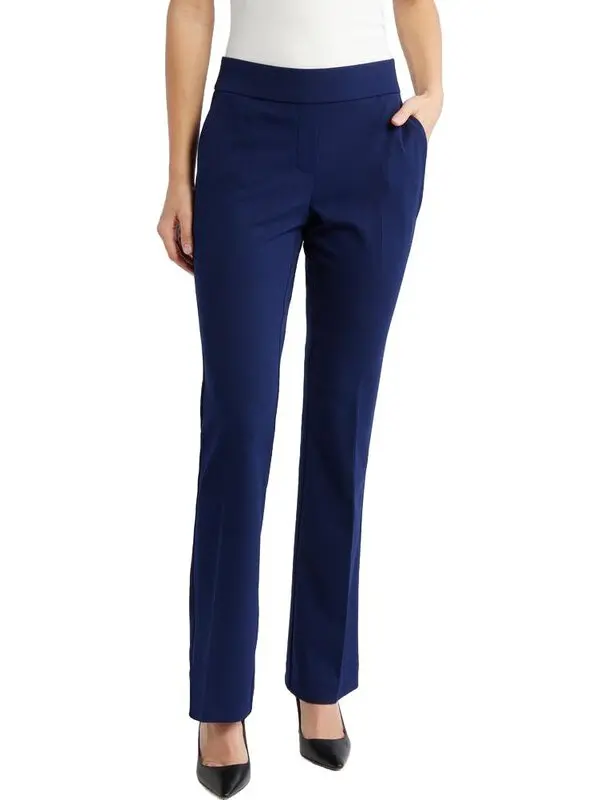 Anne Klein High Waist Pull-on Pants - Distant Mountain