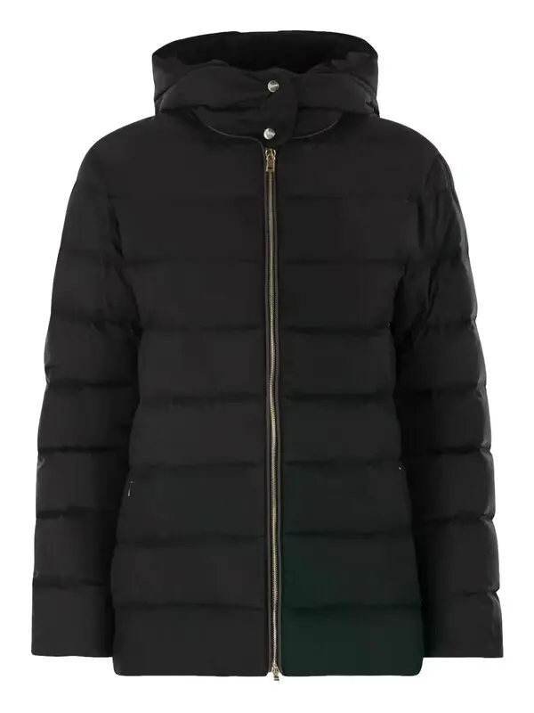 Herno Quilted Puffer Jacket With Hood - Black