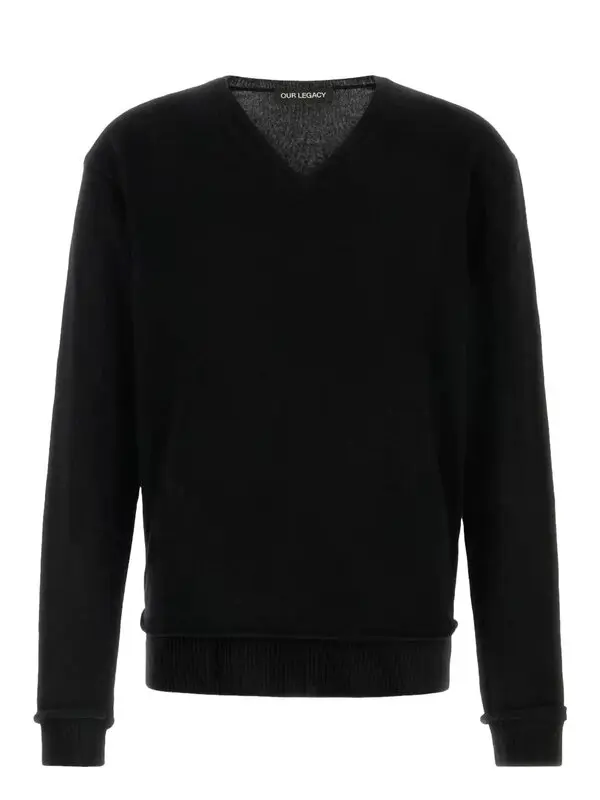 Our Legacy V-neck Wool Sweater - Black