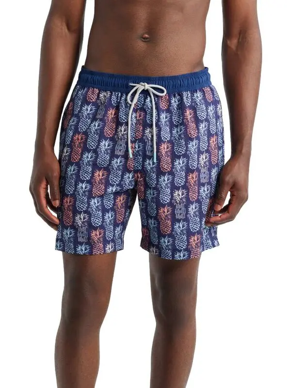 Tommy Bahama Naples Piña Aloha 6-inch Performance Swim Trunks - Island Navy