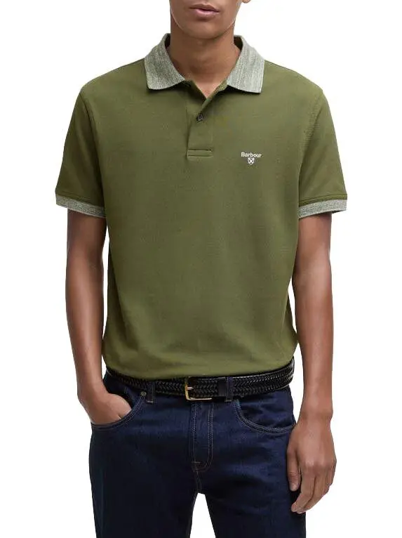 Barbour Marlton Tailored Fit Polo - Winter Moss